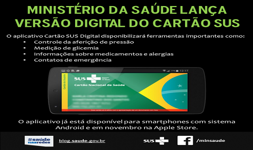 Ministério da Saúde lança versão digital do Cartão SUS - Rede Humaniza ...