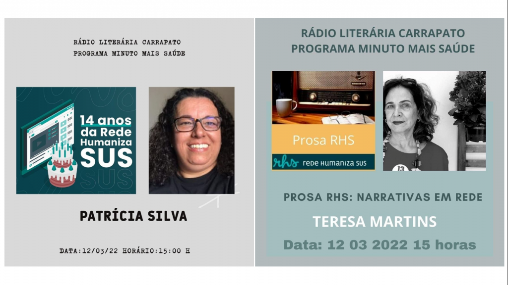 Teremos Prosa RHS: Narrativas em Rede! - Rede Humaniza SUSRede Humaniza ...