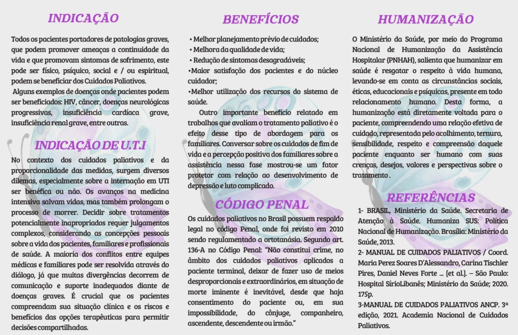 Desenvolvimento de um folder explicativo sobre cuidados paliativos ...